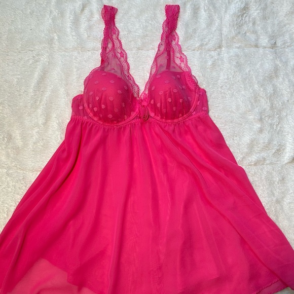 Cinema Hole | Intimates & Sleepwear | Romantic Pink Lace Chemise With ...